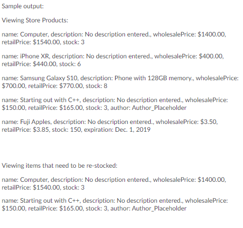 Solved Assignment 8: Retail Inventory System - OOP | Chegg.com