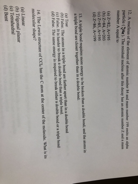 Solved 12. A nucleus of the element of atomic number 84 and | Chegg.com