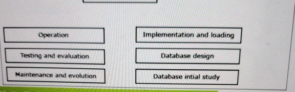 Solved Fill in the phases of the Database Life Cycle (DBLC): | Chegg.com