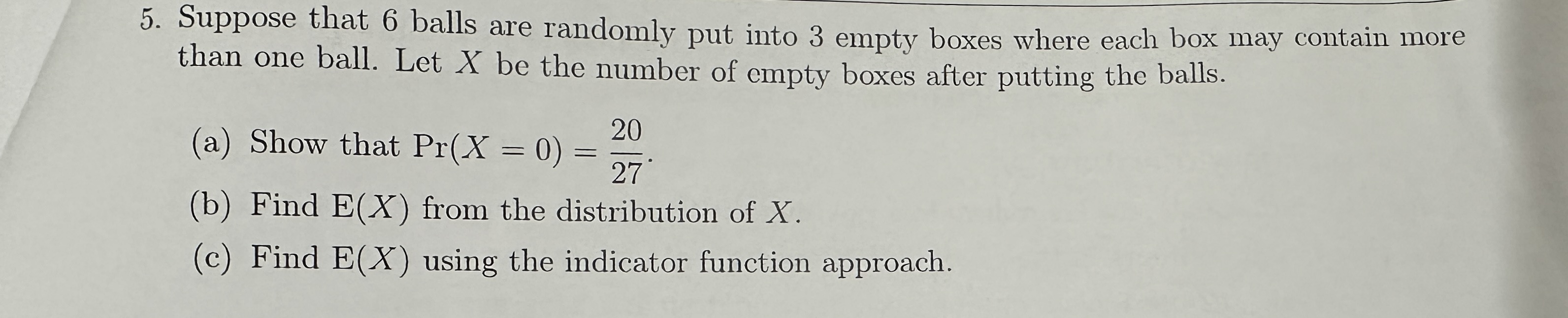 Solved Suppose that 6 ﻿balls are randomly put into 3 ﻿empty | Chegg.com