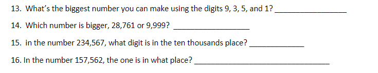 Solved 13. What's the biggest number you can make using the | Chegg.com