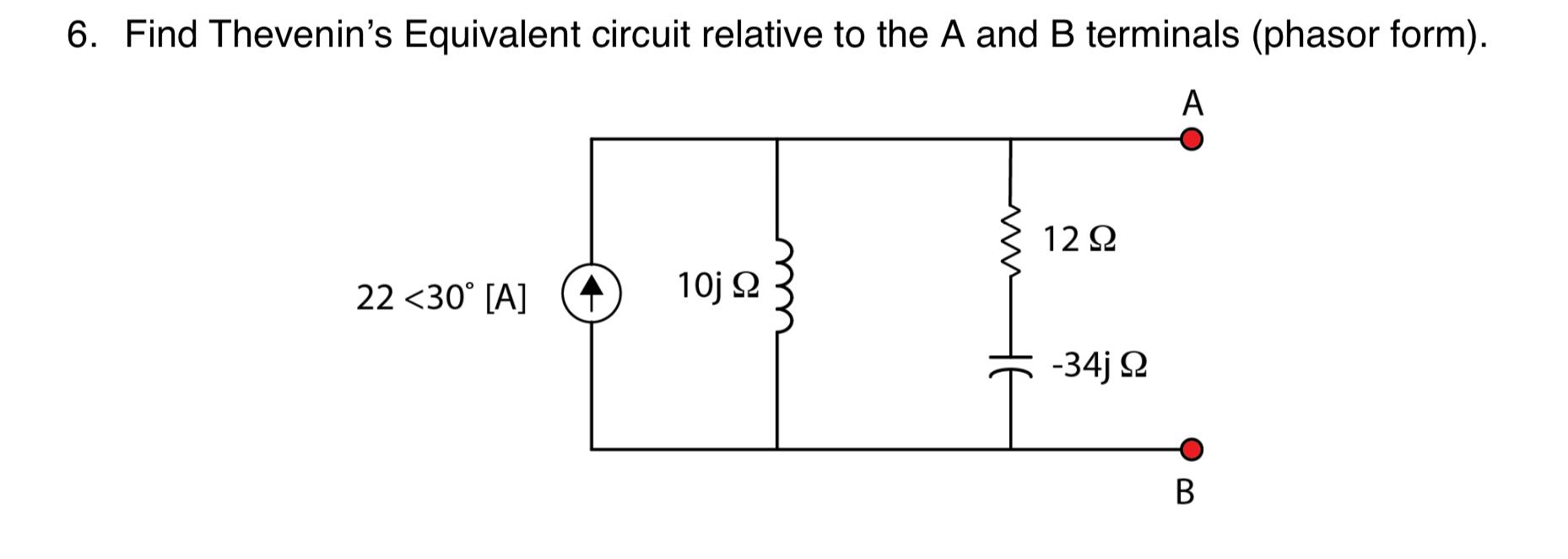 Solved 6. Find Thevenin’s Equivalent circuit relative to the | Chegg.com