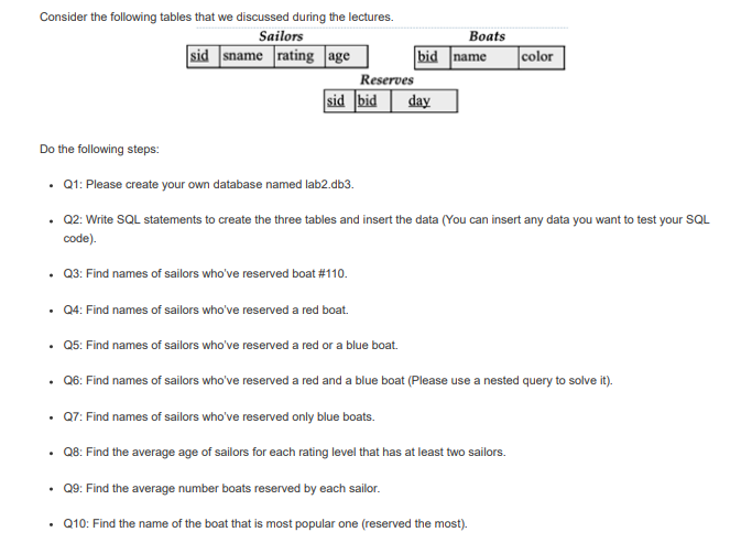 Solved Consider the following tables that we discussed | Chegg.com