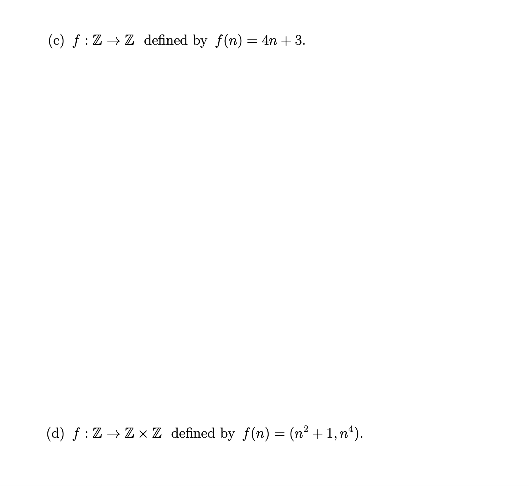 Solved 4. In each case, determine if the given function is | Chegg.com
