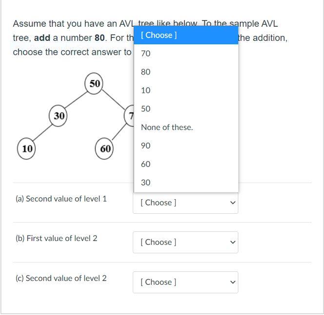 Solved Assume that you have an AVL tree like below. To the | Chegg.com