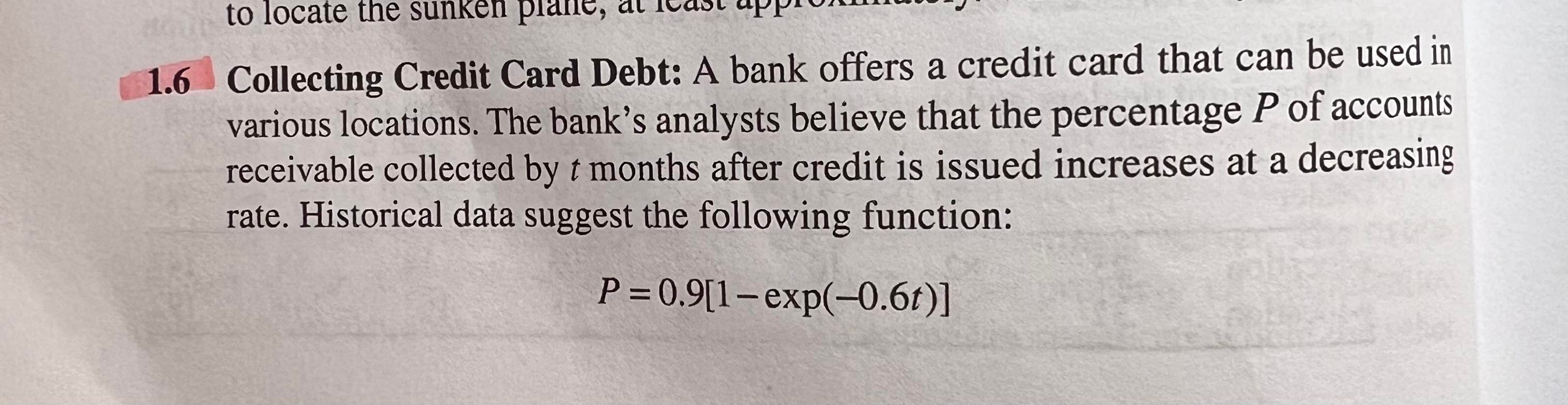 Solved .6 Collecting Credit Card Debt: A bank offers a | Chegg.com