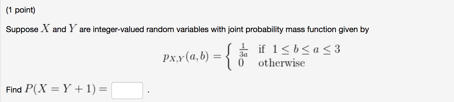 Solved Suppose and are integer-valued random variables | Chegg.com