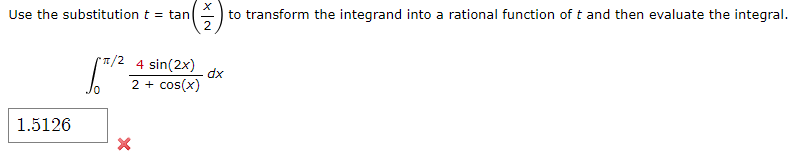 Solved Use the substitution t=tan(2x) to transform the | Chegg.com