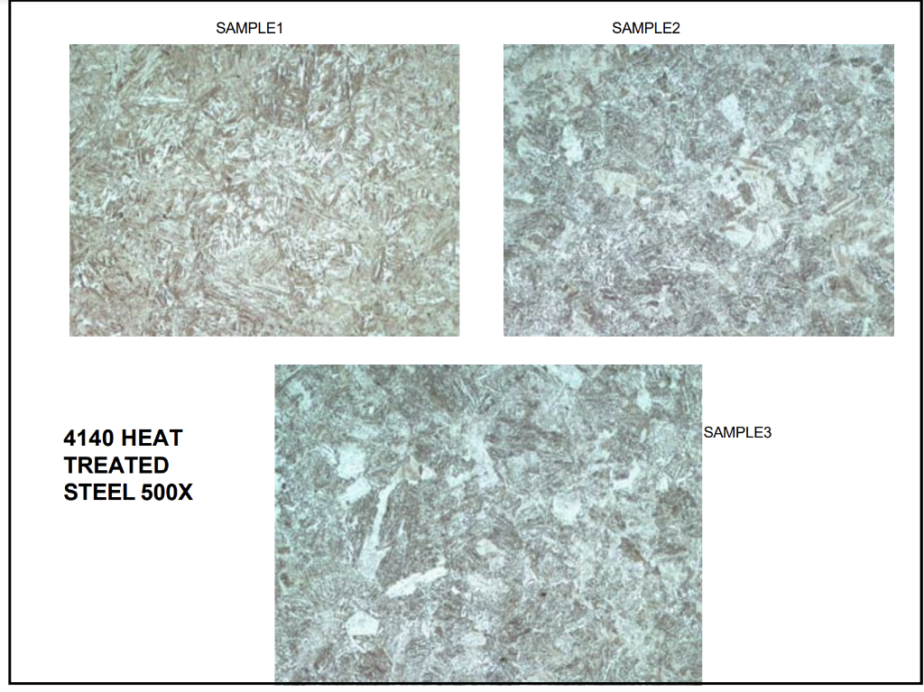 Solved SAMPLE1 SAMPLE2 4140 HEAT SAMPLE3 TREATED STEEL | Chegg.com