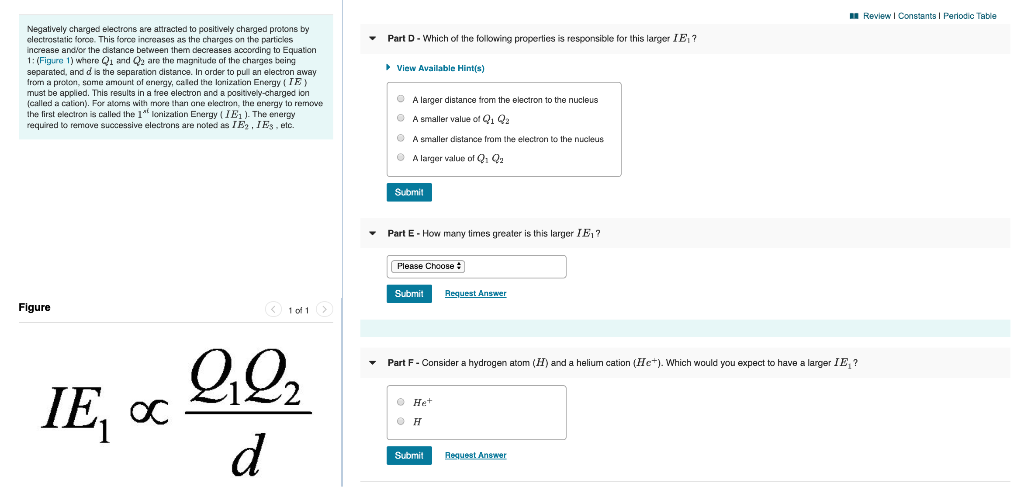 Solved Review Constants 1 Periodic Table - Part D. Which of | Chegg.com