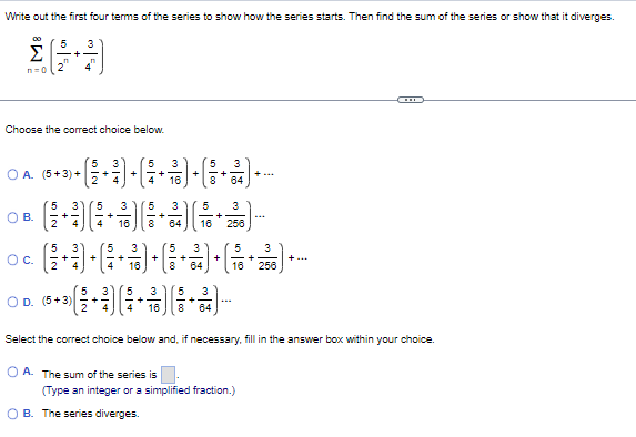 Solved Write out the first four terms of the series to show | Chegg.com