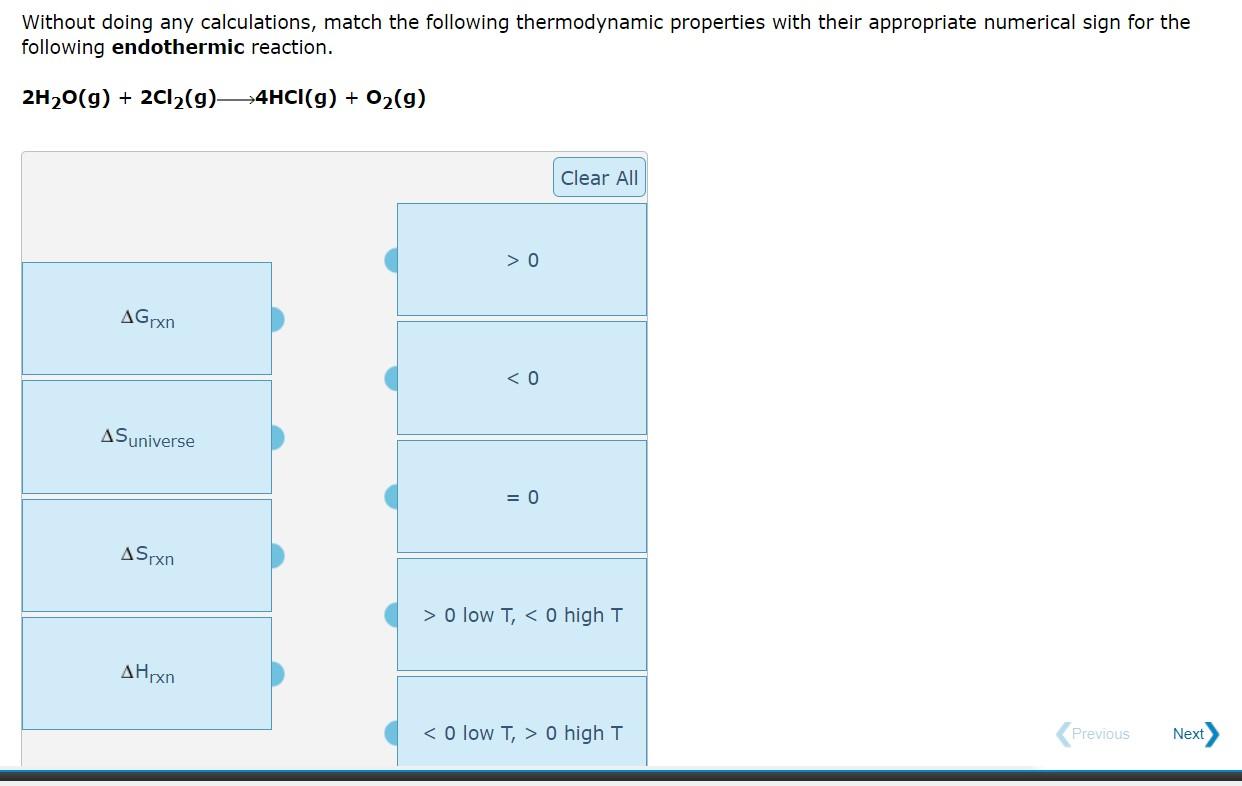 Solved Without doing any calculations, match the following | Chegg.com