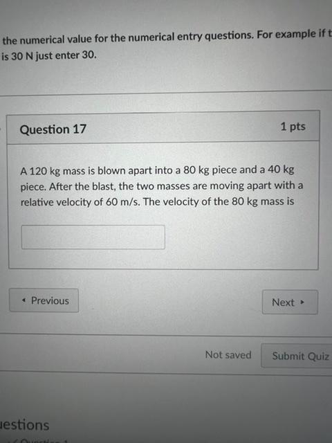 Solved the numerical value for the numerical entry | Chegg.com