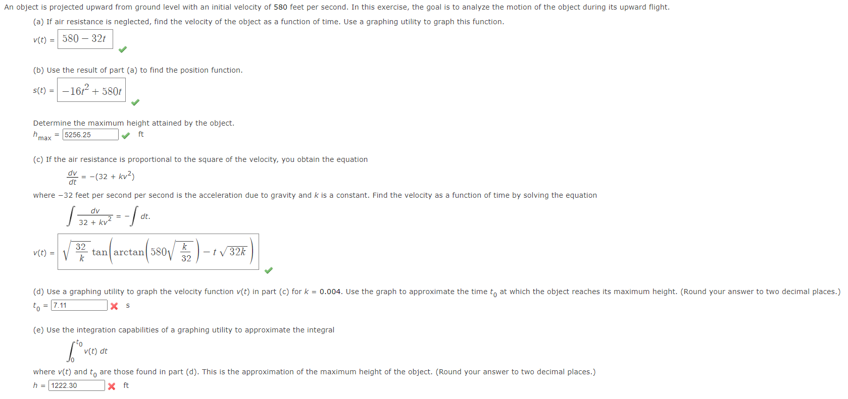 Solved An object is projected upward from ground level with | Chegg.com