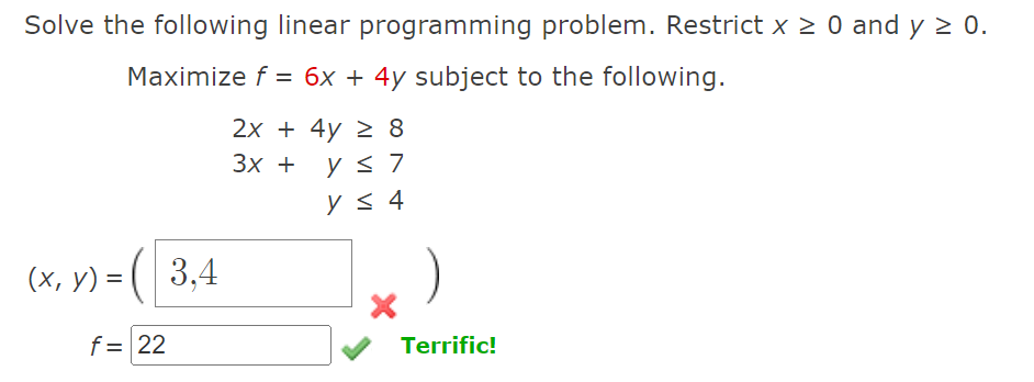 Solved Solve the following linear programming problem. | Chegg.com