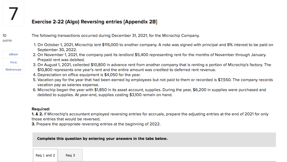 Solved Exercise 2-22 (Algo) Reversing entries [Appendix 2B] | Chegg.com