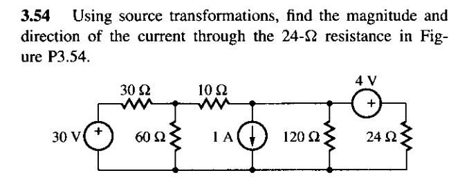 Solved 3 54 Using Source Transformations Find The Magnitude