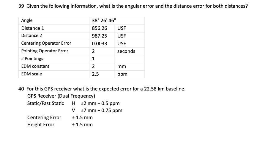 Solved 39 Given the following information, what is the | Chegg.com