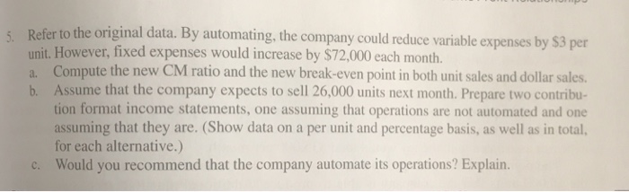 Solved PROBLEM 5-22 Basics of CVP Analysis; Cost Structure | Chegg.com