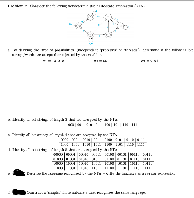 Problem 2. Consider the following nondeterministic | Chegg.com