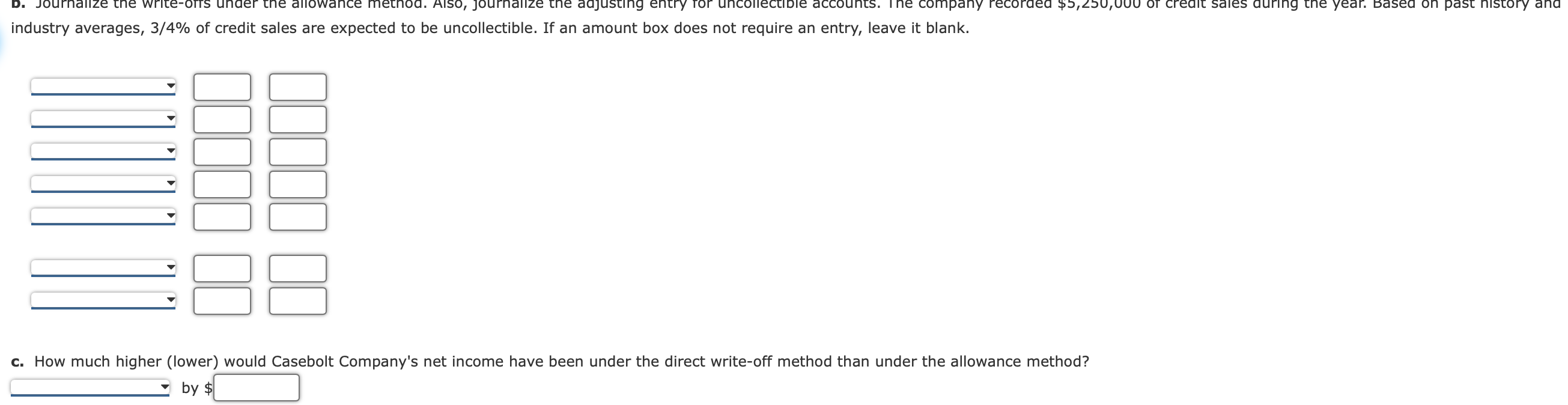 Solved Entries for bad debt expense under the direct | Chegg.com