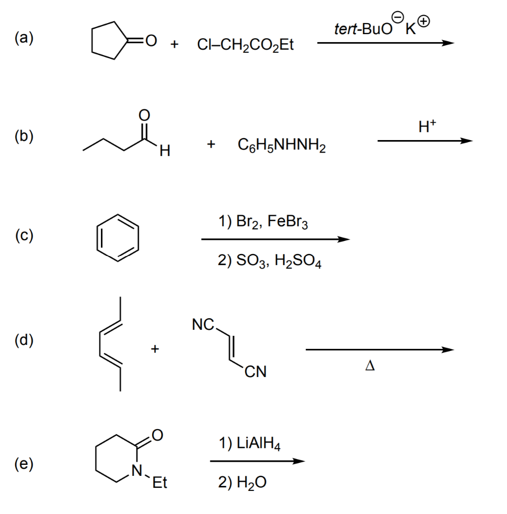 Solved tert-BuOⓇK (a) + CI-CH2CO2Et (b) ہ H+ ri + Н. | Chegg.com