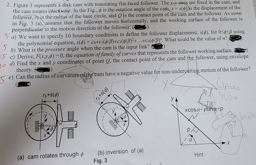 Figure 3 ﻿represents a disk cam with translating | Chegg.com
