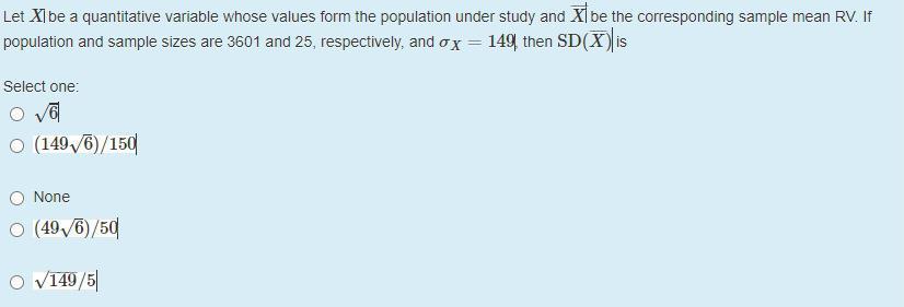 Solved Let Xl be a quantitative variable whose values form | Chegg.com