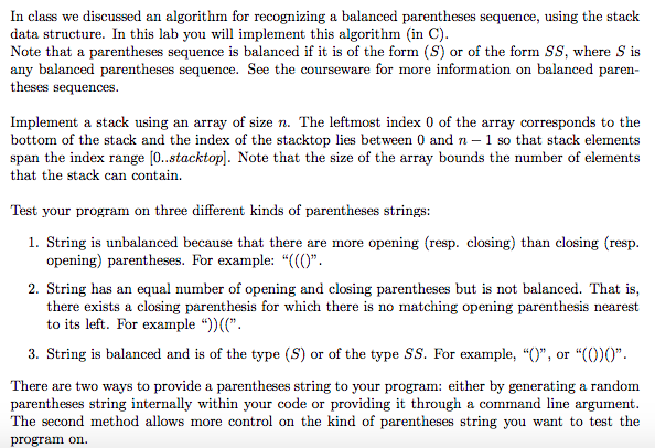 Solved In class we discussed an algorithm for recognizing a | Chegg.com