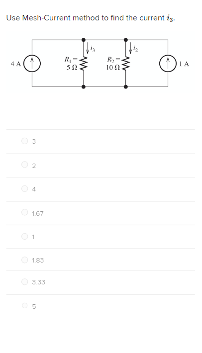 Solved Use Mesh-Current method to find the current i3. 3 2 4 | Chegg.com