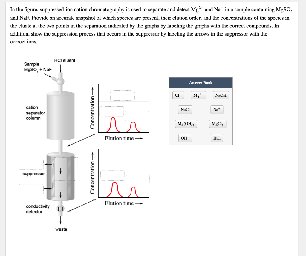 Solved In the figure, suppressed-ion cation chromatography | Chegg.com