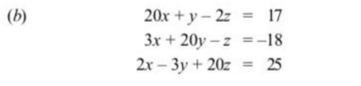 Solved 2.8 Solve the following set of simultaneous linear | Chegg.com