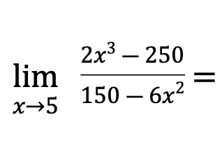 Solved limx→52x3-250150-6x2= | Chegg.com