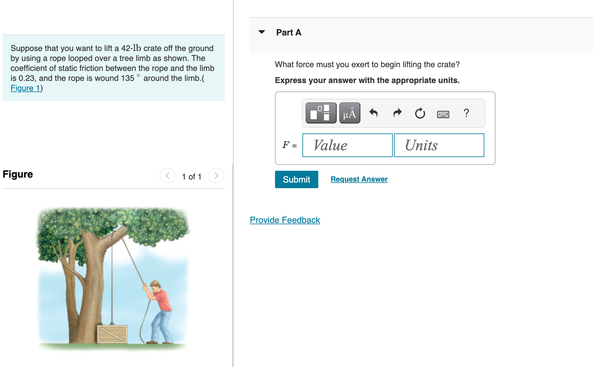 Solved Suppose that you want to lift a 42-lb crate off the | Chegg.com