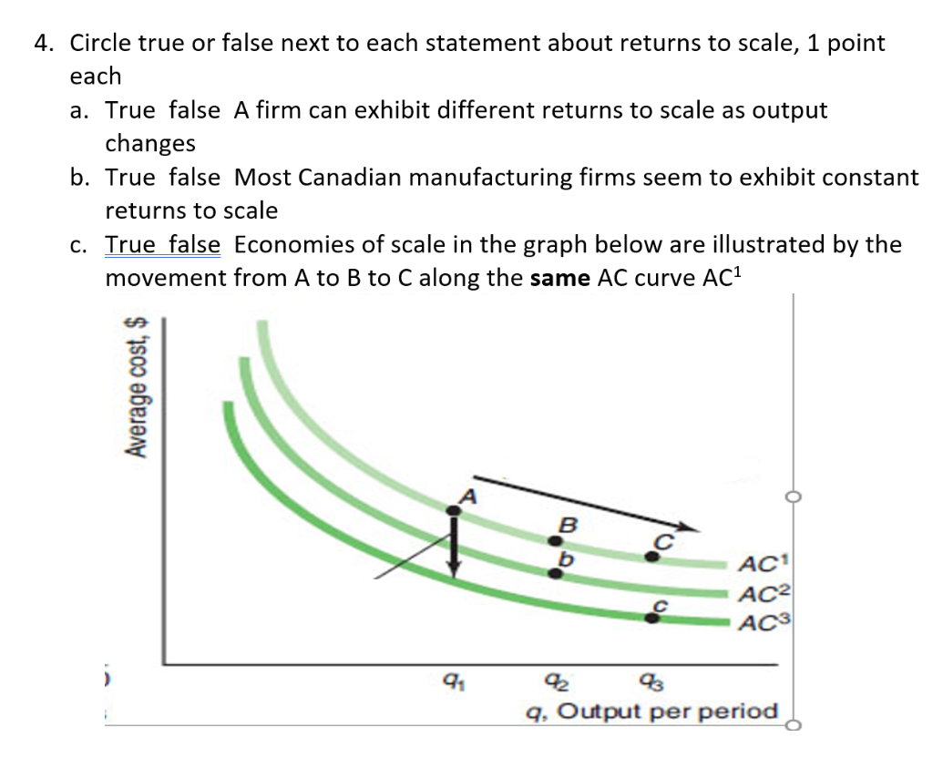 Solved 4. Circle true or false next to each statement about | Chegg.com