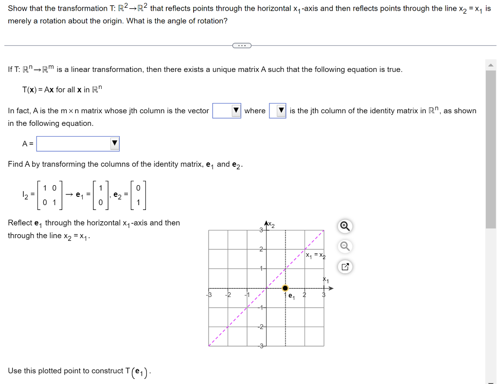 Solved Show that the transformation T:R2→R2 that reflects | Chegg.com