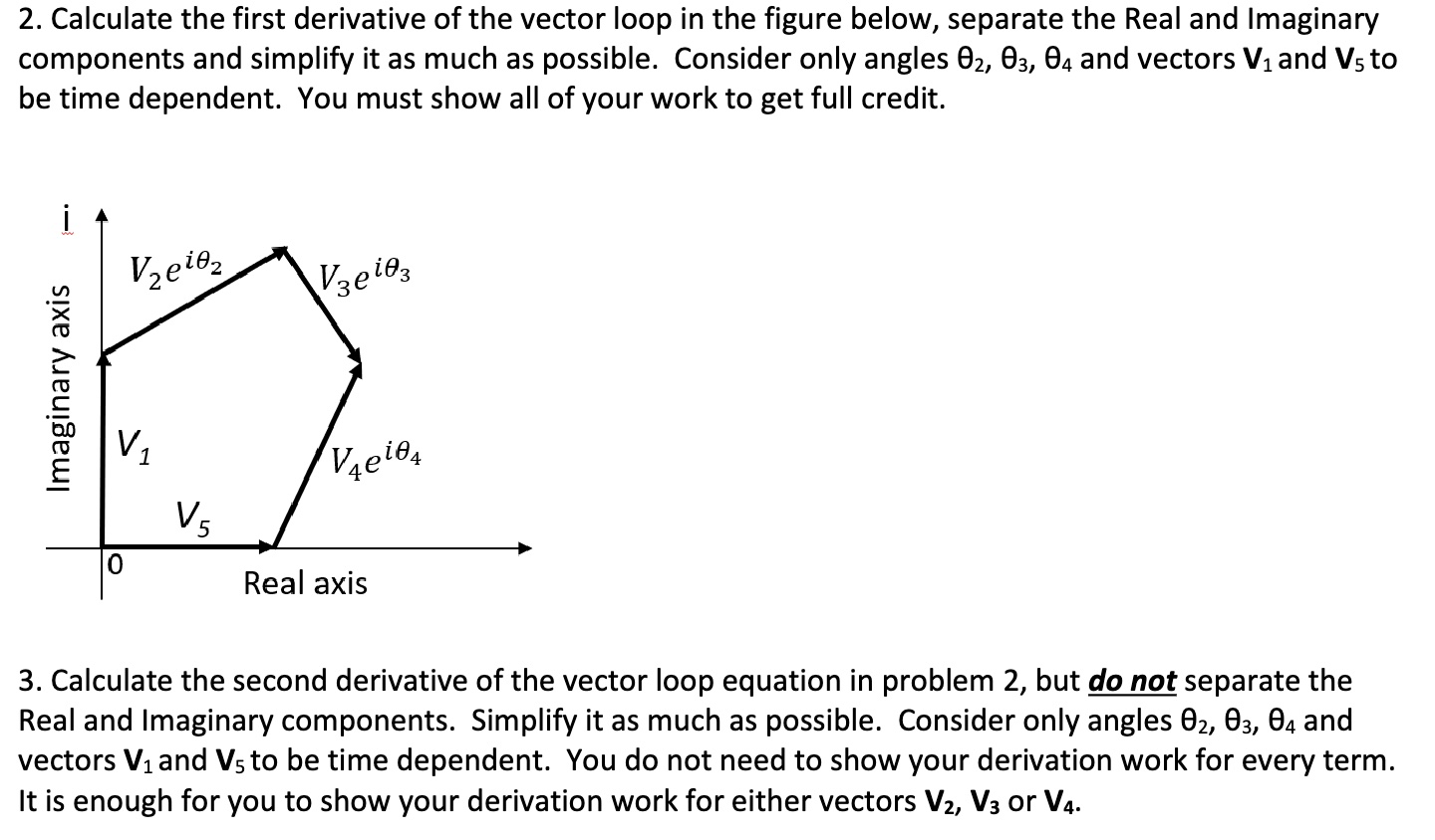 Calculate the first derivative of the vector loop in | Chegg.com