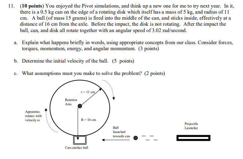 Solved 11. (10 points) You enjoyed the Pivot simulations, | Chegg.com