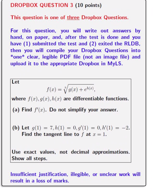 Solved DROPBOX QUESTION 3 (10 points) This question is one | Chegg.com