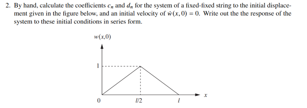 Solved By hand, calculate the coefficients cn ﻿and dn ﻿for | Chegg.com
