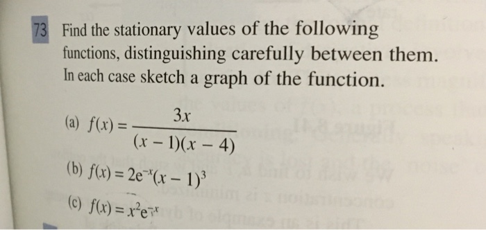 Solved Find the stationary values of the following | Chegg.com