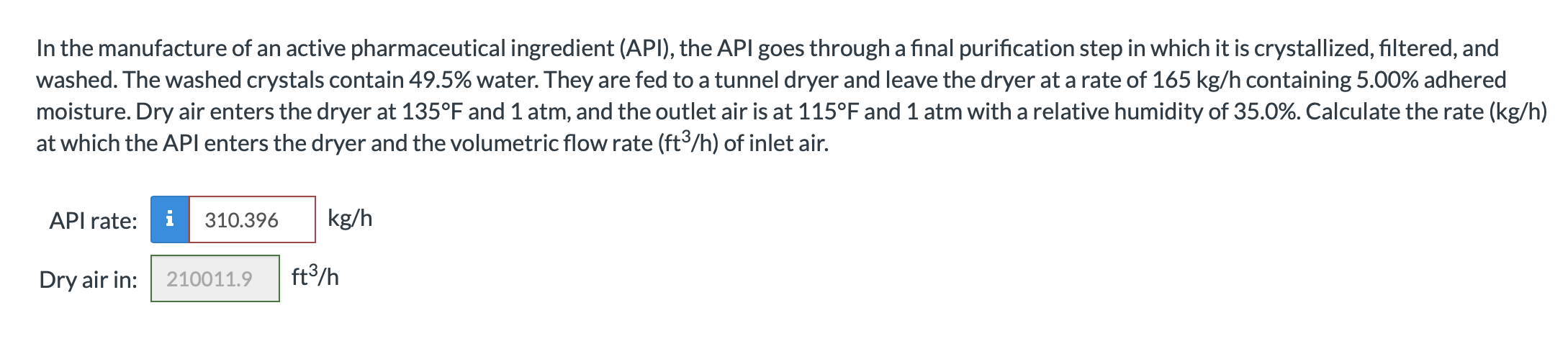 Solved In the manufacture of an active pharmaceutical | Chegg.com
