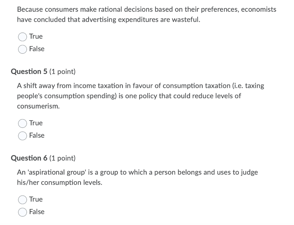 Solved Because consumers make rational decisions based on | Chegg.com