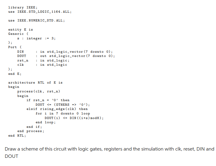 Solved Draw a scheme of this circuit with logic gates, | Chegg.com