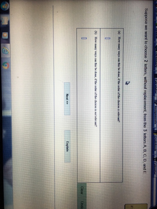 Solved suppose we want to choose 2 letters, without | Chegg.com