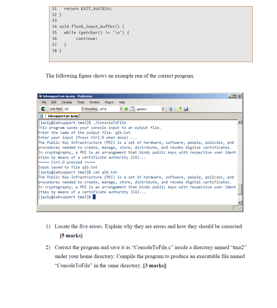 Solved (b) The following program contains 5 errors (bugs). 1 | Chegg.com