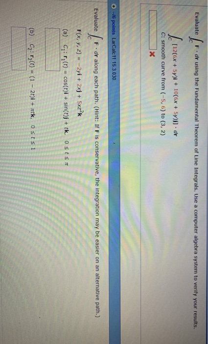 Solved Evaluate .dr using the Fundamental Theorem of Line | Chegg.com
