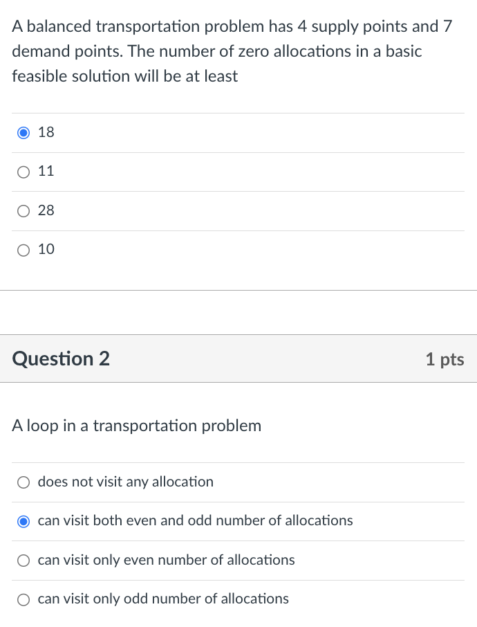 Solved A balanced transportation problem has 4 supply points | Chegg.com