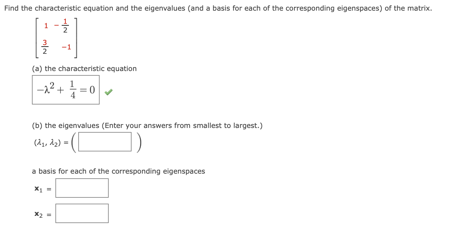 Solved nd the characteristic equation and the eigenvalues | Chegg.com