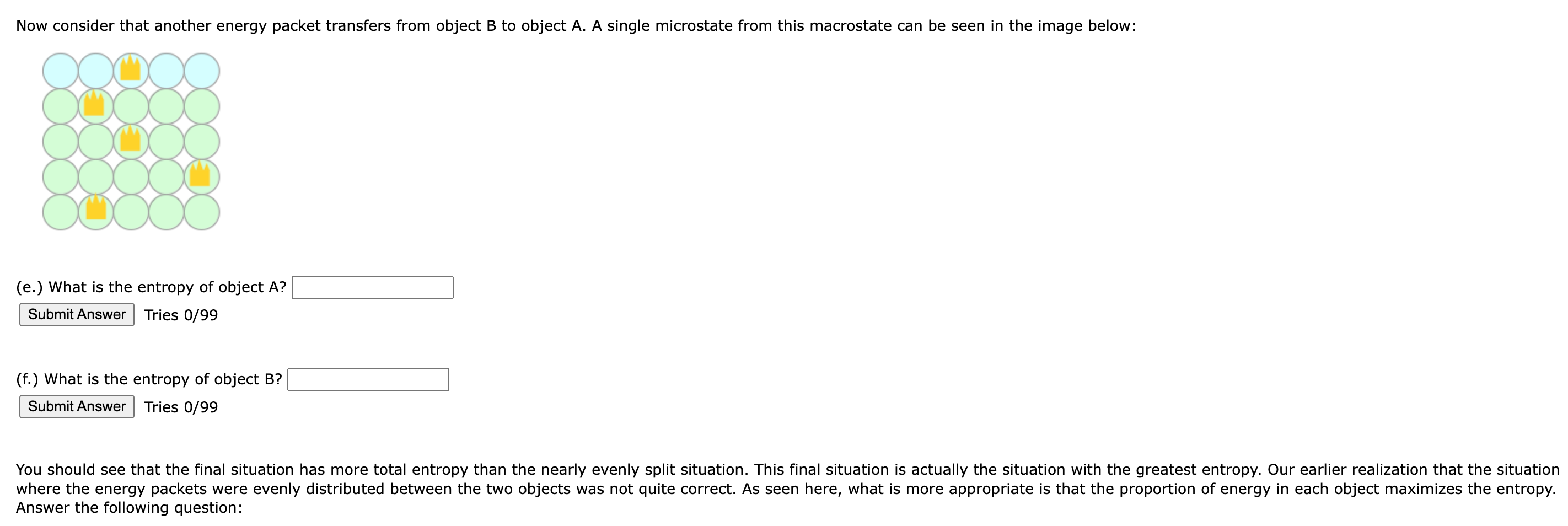 Solved Now consider that another energy packet transfers | Chegg.com